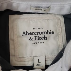 Abercrombie & Fitch | Shirts | Mens L Abercrombie Fitch Striped Muscle Polo | Poshmark